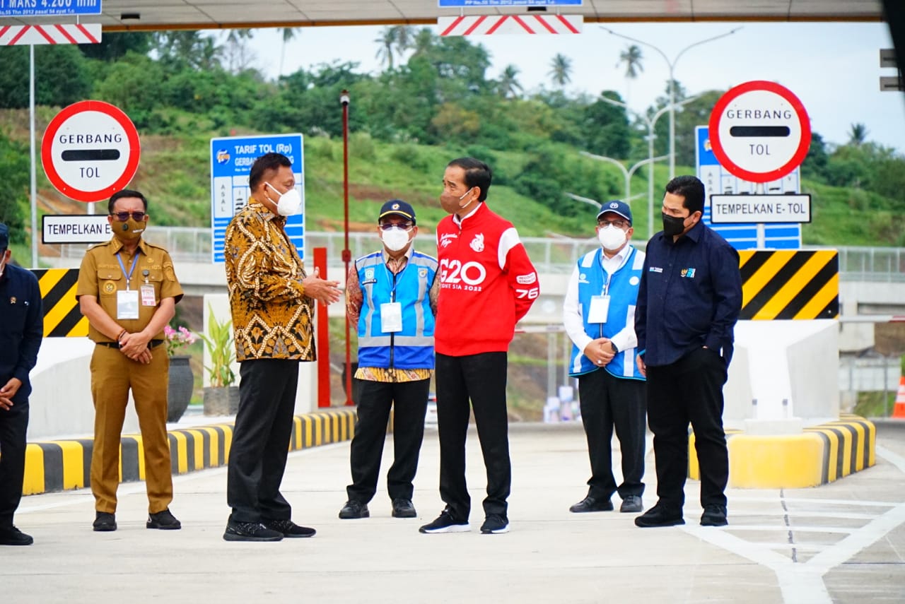 Resmikan Jalan Tol Manado-Bitung Ruas Danowudu-Bitung, Presiden RI Joko ...